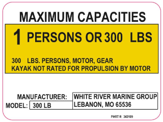 How to Read a Kayak Capacity Plate